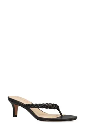 Pelle Moda Earlen Kitten Heel Flip Flop - Black