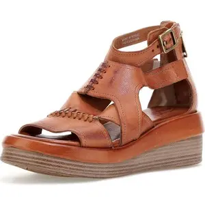 A.S.98 Stanton Wedge Sandal - Whiskey