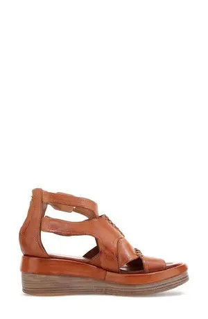 A.S.98 Stanton Wedge Sandal - Whiskey