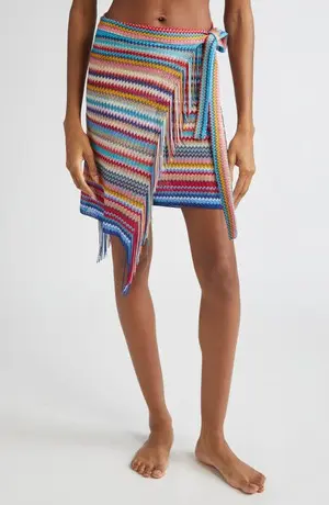 Missoni Chevron Cover-up Miniskirt - Blue Multi