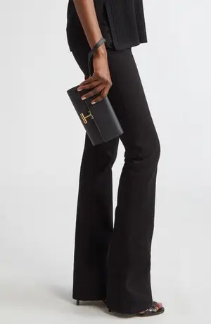 TOM FORD Tara Leather Wristlet - Black