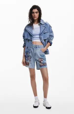 Desigual Oversized Denim Trucker Jacket