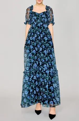 MELLODAY Floral Chiffon Gown