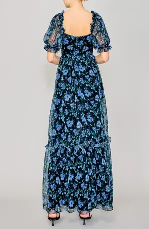 MELLODAY Floral Chiffon Gown