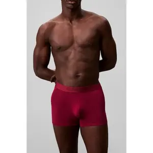 Calvin Klein 3-pack Stretch Modal Trunks Greatest Grey/beet Red/icy