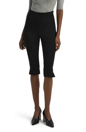 FAVORITE DAUGHTER The Carrie Pedal Pusher Slit Hem Capri Pants - Black