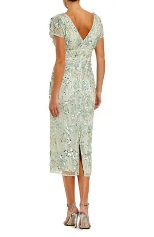 Mac Duggal Embellished Midi Dress - Sage