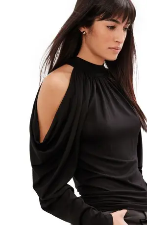 MARCELLA Perry Draped Cold Shoulder Top