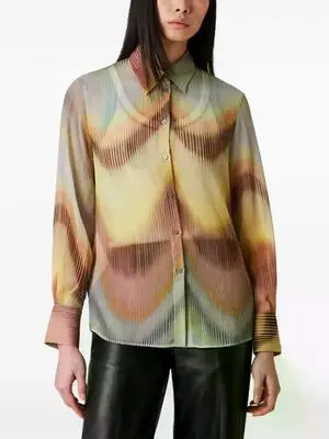 Paul Smith Gradient Wave-print Georgette Shirt