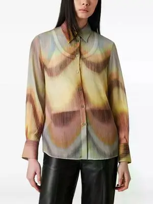 Paul Smith Gradient Wave-print Georgette Shirt