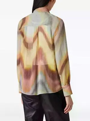 Paul Smith Gradient Wave-print Georgette Shirt