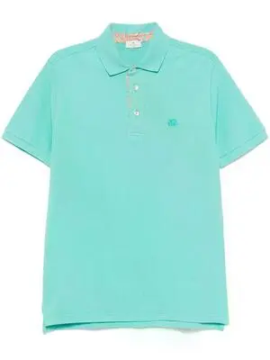 Etro Pegaso-embroidered Polo Shirt - Green