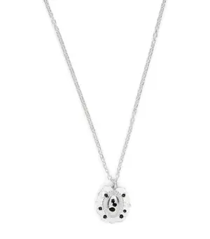 THE OUZE Sapphire-embedded Medallion Necklace - Blue