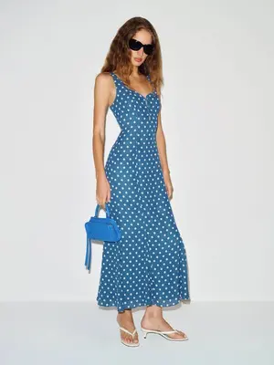 REFORMATION Laine Dress - Blue