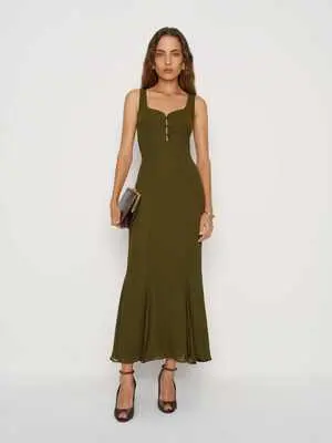 Reformation Button Detailed Day Dresses