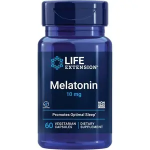 LIFE EXTENSION Melatonin 10mg 60 Capsules - One-color