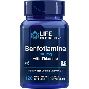 LIFE EXTENSION Benfotiamine W/thiamine 120 Capsules - One-color