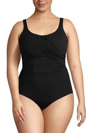 LANDS' END Slendersuit Carmela One Piece - Black
