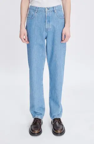 A.p.c. Fairfax Relaxed Straight Leg Jeans - Ial Washed Indigo