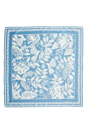 & Other Stories Bird & Floral Print Scarf