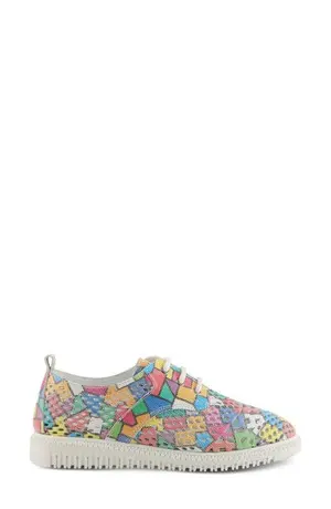 SPRING STEP SHOES Perforated Leather Sneaker - White Multi