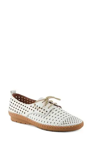 SPRING STEP SHOES Deysi Perforated Derby - White