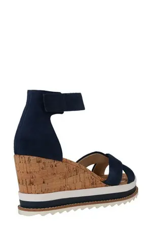 Pelle Moda Westyn Platform Wedge Sandal - Midnight