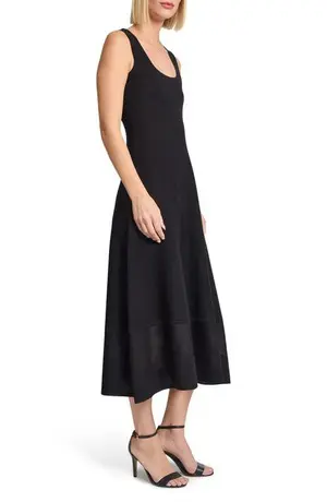 Misook Modern Fit & Flare Midi Dress