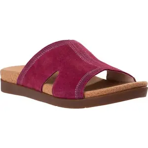 REVITALIGN Palmetto Slide Sandal - Red Plum