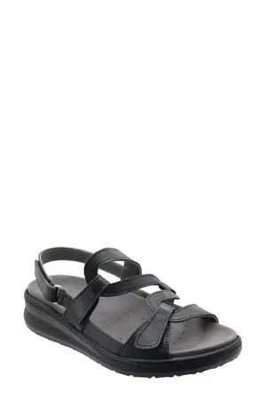 DAVID TATE Femme Wedge Sandal - Black
