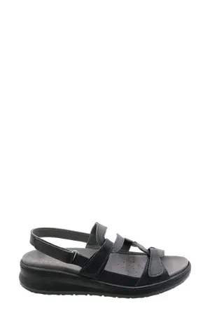 DAVID TATE Femme Wedge Sandal - Black