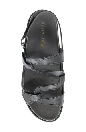DAVID TATE Femme Wedge Sandal - Black