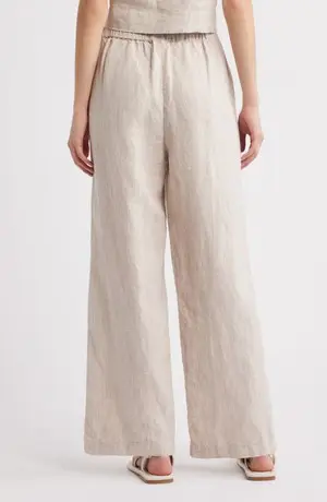 Rails Emmie Linen Wide Leg Pants - Heathered Flax