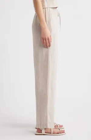 Rails Emmie Linen Wide Leg Pants - Heathered Flax