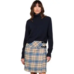 CELTIC & CO. Geelong Wool Slouch Turtleneck Sweater - Dark Navy