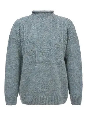 CELTIC & CO. British Wool Gansey Sweater - Dark Skylight