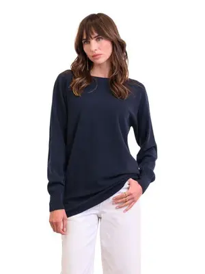 CELTIC & CO. Geelong Slash Neck Sweater - Dark Navy