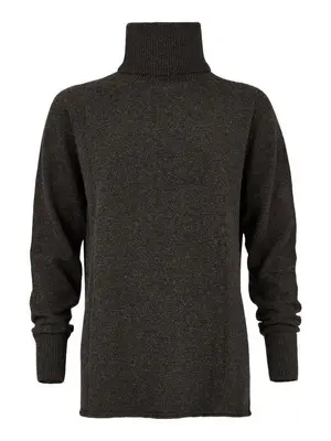 CELTIC & CO. Geelong Wool Slouch Turtleneck Sweater - Charcoal