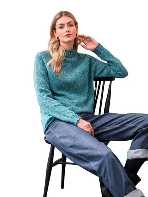 CELTIC & CO. Donegal Mock Neck Sweater