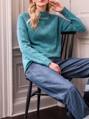 CELTIC & CO. Donegal Mock Neck Sweater