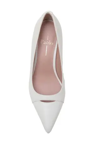 Linea Paolo Prue Leather Pumps - Ivory
