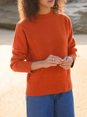 CELTIC & CO. Exposed Seam Lambswool Sweater