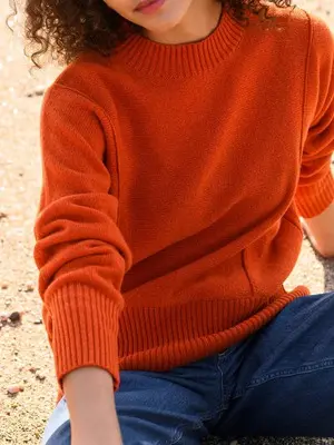 CELTIC & CO. Exposed Seam Lambswool Sweater