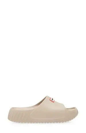 Hunter Faroe Platform Slide Sandal - Blush Beige