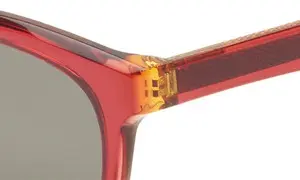 Eyebobs Humble Narrator 49mm Polarized Sunglasses - Red / Orange Crystal/ Grey