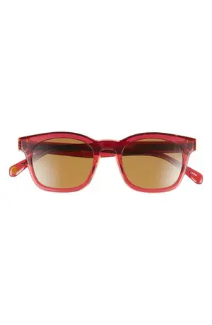 Eyebobs Humble Narrator 49mm Polarized Sunglasses - Red /orange Crystal/brown