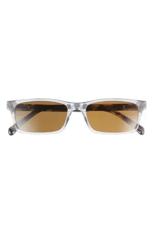Eyebobs Number Cruncher 53mm Polarized Sunglasses - Smoke Grey /white /brown