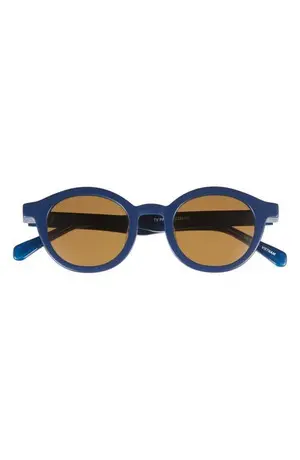Eyebobs Tv Party 44mm Polarized Round Sunglasses - Navy Blue/brown