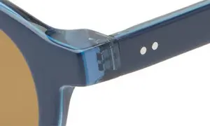 Eyebobs Tv Party 44mm Polarized Round Sunglasses - Navy Blue/brown
