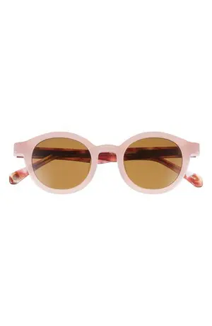 Eyebobs Tv Party 44mm Polarized Round Sunglasses - Pimrose Pink Pink / Brown